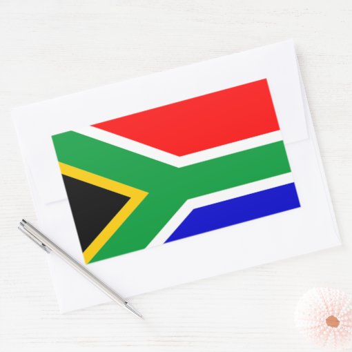 South Africa: Flag of South Africa Rectangular Sticker | Zazzle