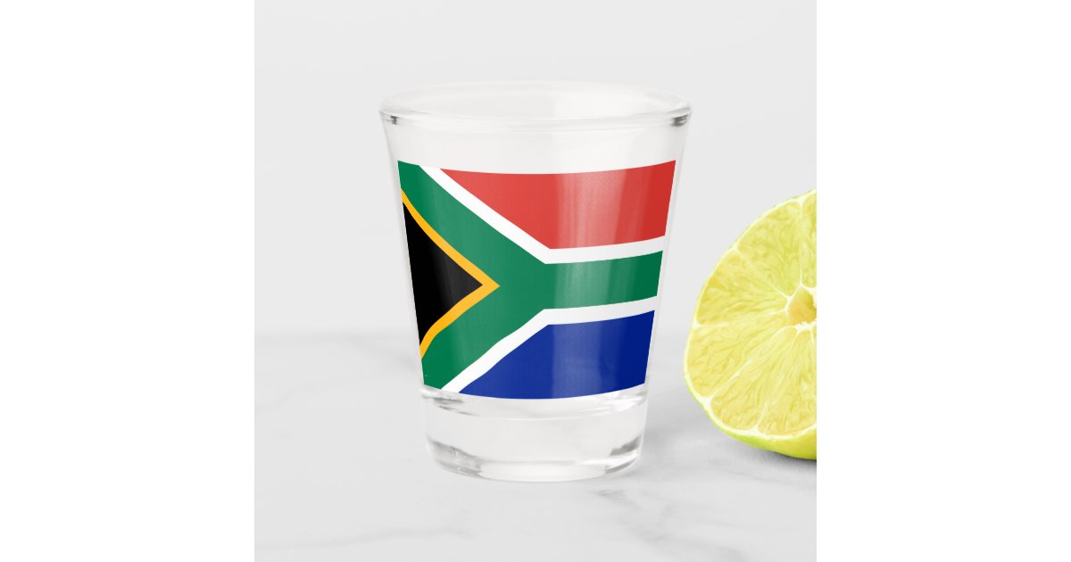 South Africa Flag Shot Glass | Zazzle