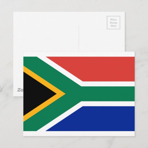 South Africa Flag - Vlag van Suid-Afrika Postcard | Zazzle