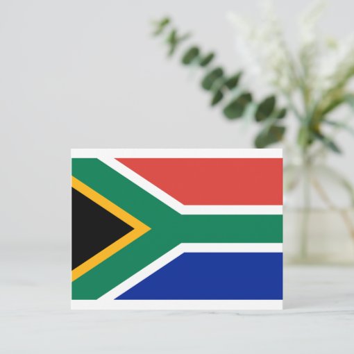 South Africa Flag - Vlag van Suid-Afrika Postcard | Zazzle