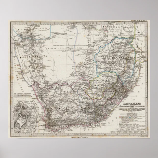 South Africa Map Poster | Zazzle