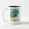South Africa | Muizenberg Beach Two-Tone Coffee Mug | Zazzle