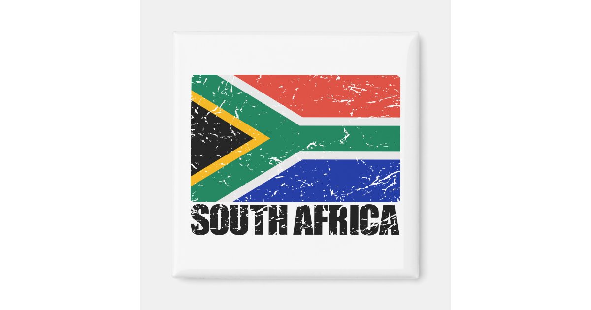 South Africa Vintage Flag Magnet | Zazzle