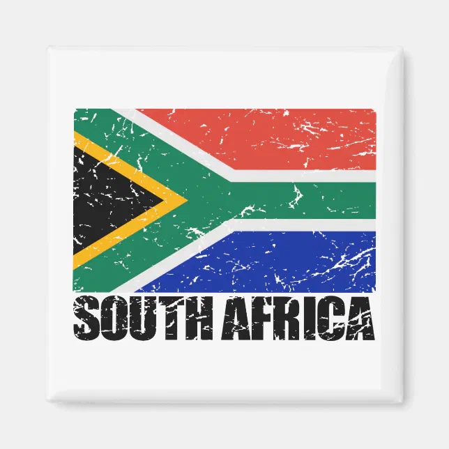 South Africa Vintage Flag Magnet | Zazzle