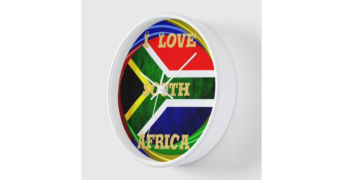 South Africa Wall Clock | Zazzle