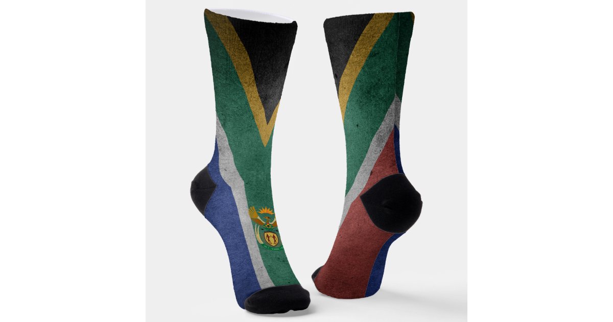 South African flag-coat of arms Socks | Zazzle