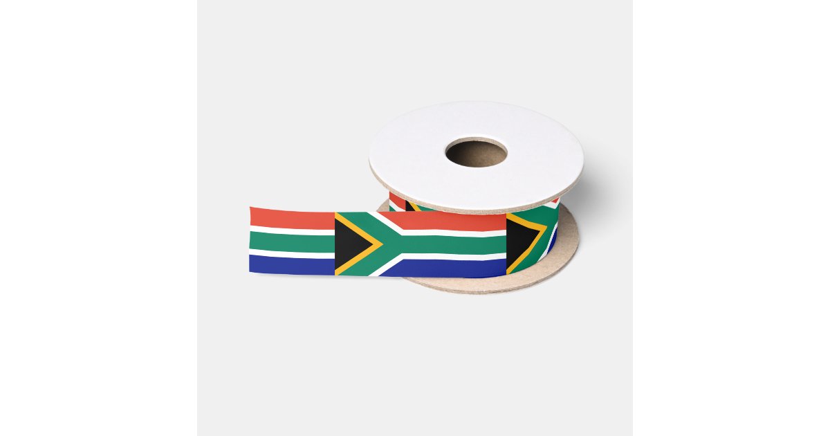 South African Flag Satin Ribbon | Zazzle