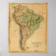 South America Map by Worcester Poster | Zazzle