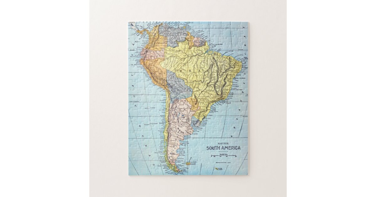 SOUTH AMERICA: MAP, c1890 Jigsaw Puzzle | Zazzle