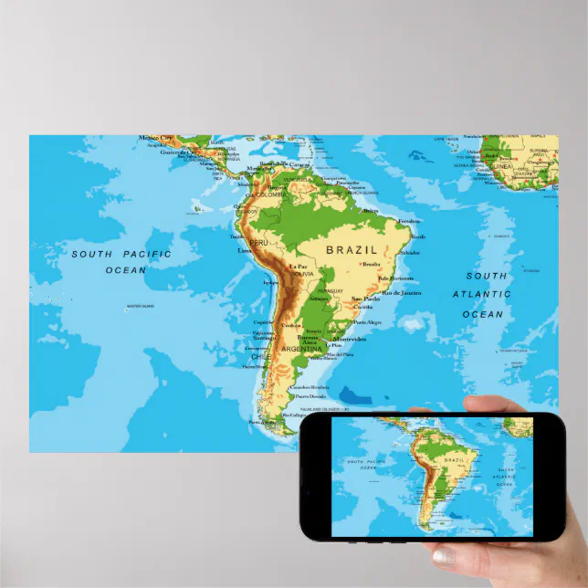 South America Map Poster | Zazzle
