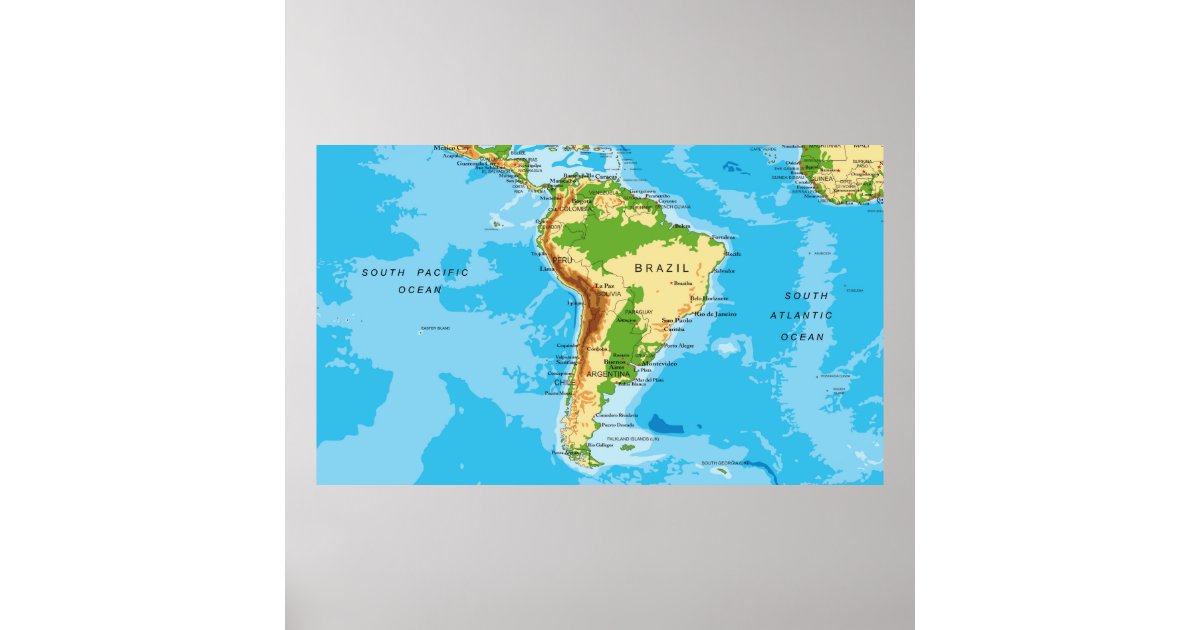South America Map Poster | Zazzle