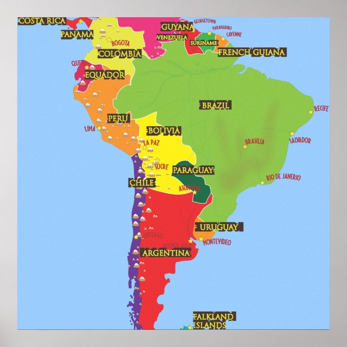 South America Poster | Zazzle.com