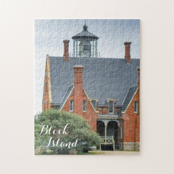 South Block Island Lighthouse , Rhode Island Jigsaw Puzzle | Zazzle.com