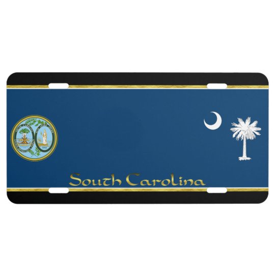 South Carolina flag License Plate | Zazzle.com