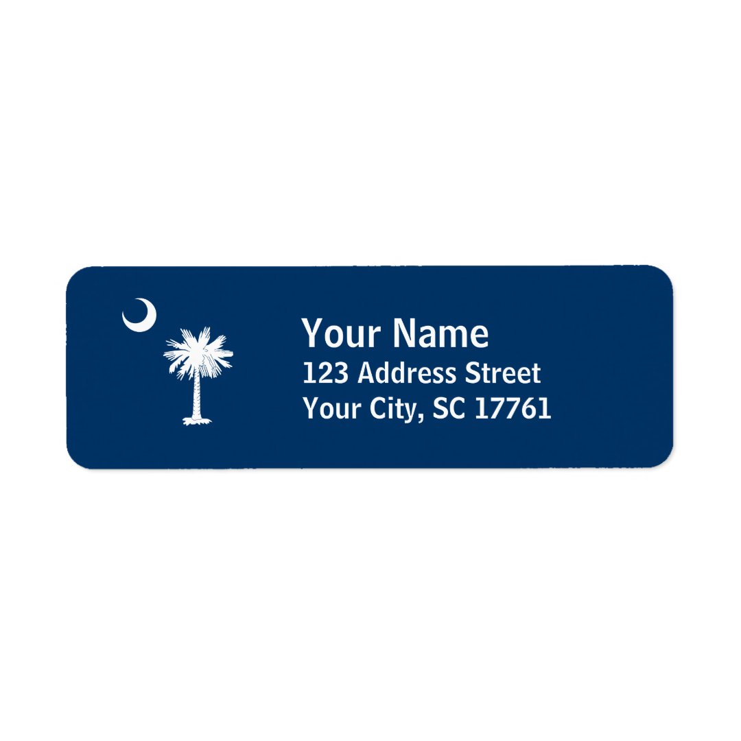South Carolina Palmetto Return Address Labels | Zazzle
