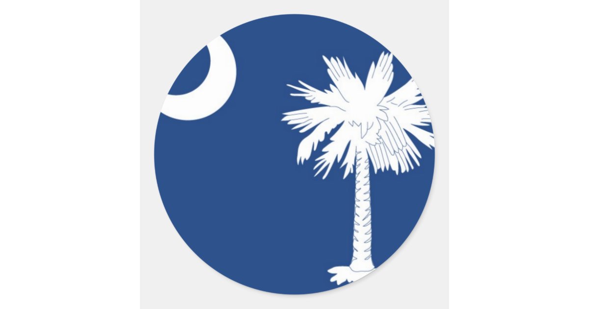 South Carolina State Flag Classic Round Sticker | Zazzle