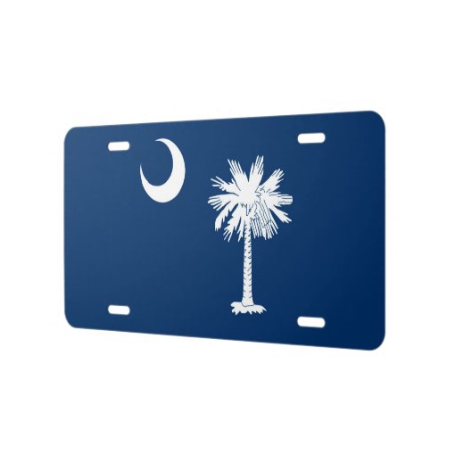 South Carolina State Flag Design Accent License Plate | Zazzle