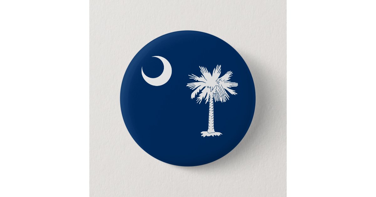 South Carolina State Flag Design Decor Pinback Button | Zazzle