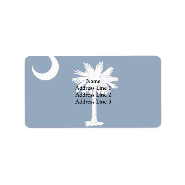 South Carolina, United States flag Label | Zazzle