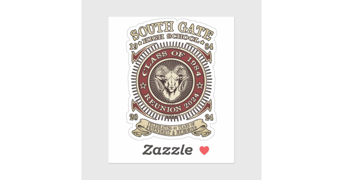 South Gate H.S. Custom-Cut Vinyl Sticker | Zazzle