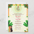 South Indian Hindu Wedding Ganesha and Banana Tree Invitation | Zazzle