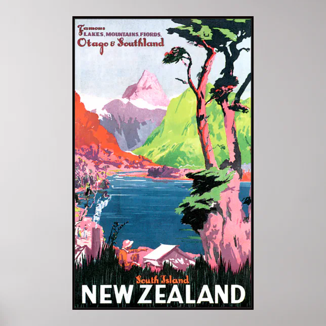 South Island New Zealand Poster | Zazzle