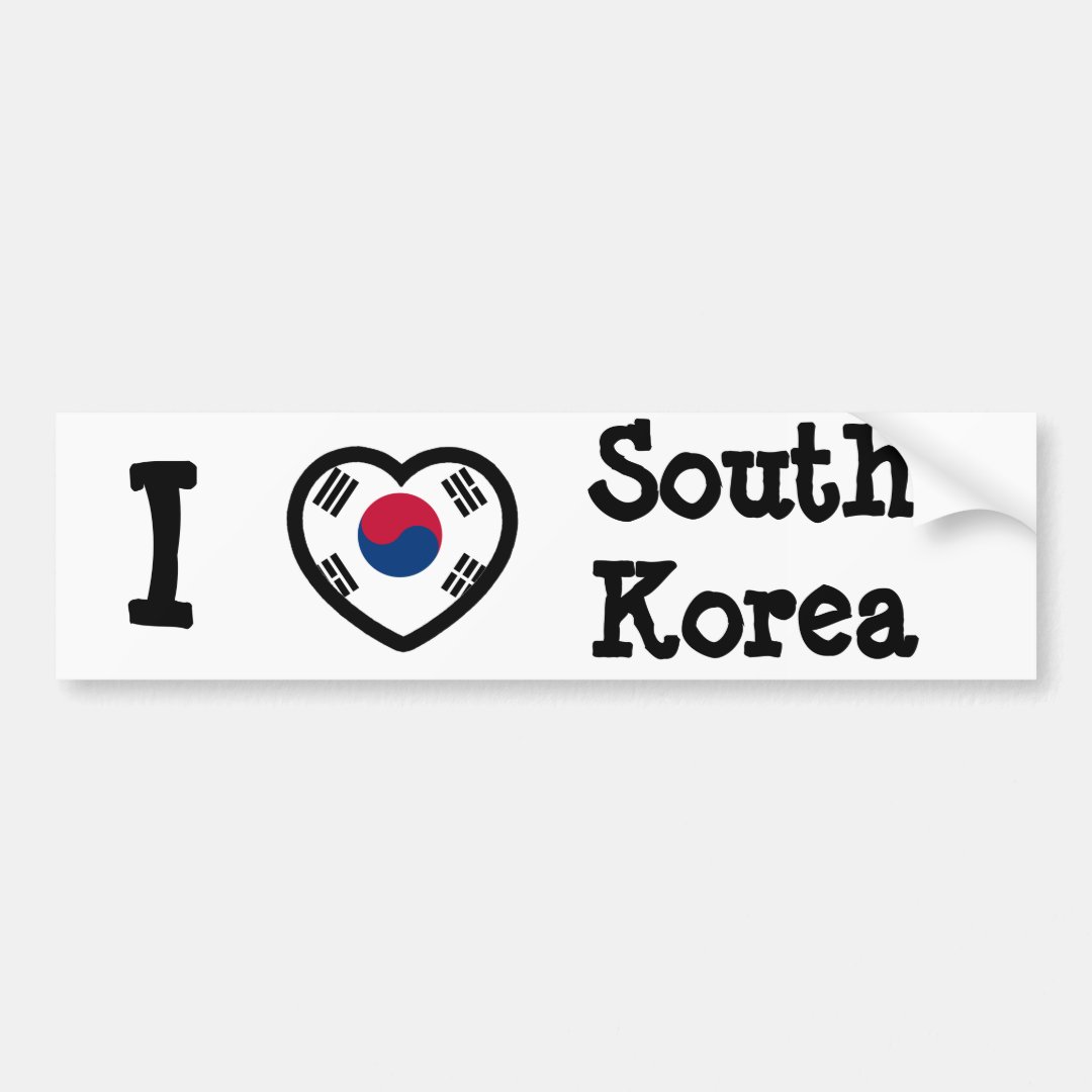 South Korea Flag Bumper Sticker | Zazzle