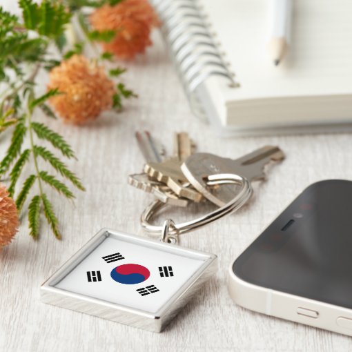 South Korea flag Keychain | Zazzle