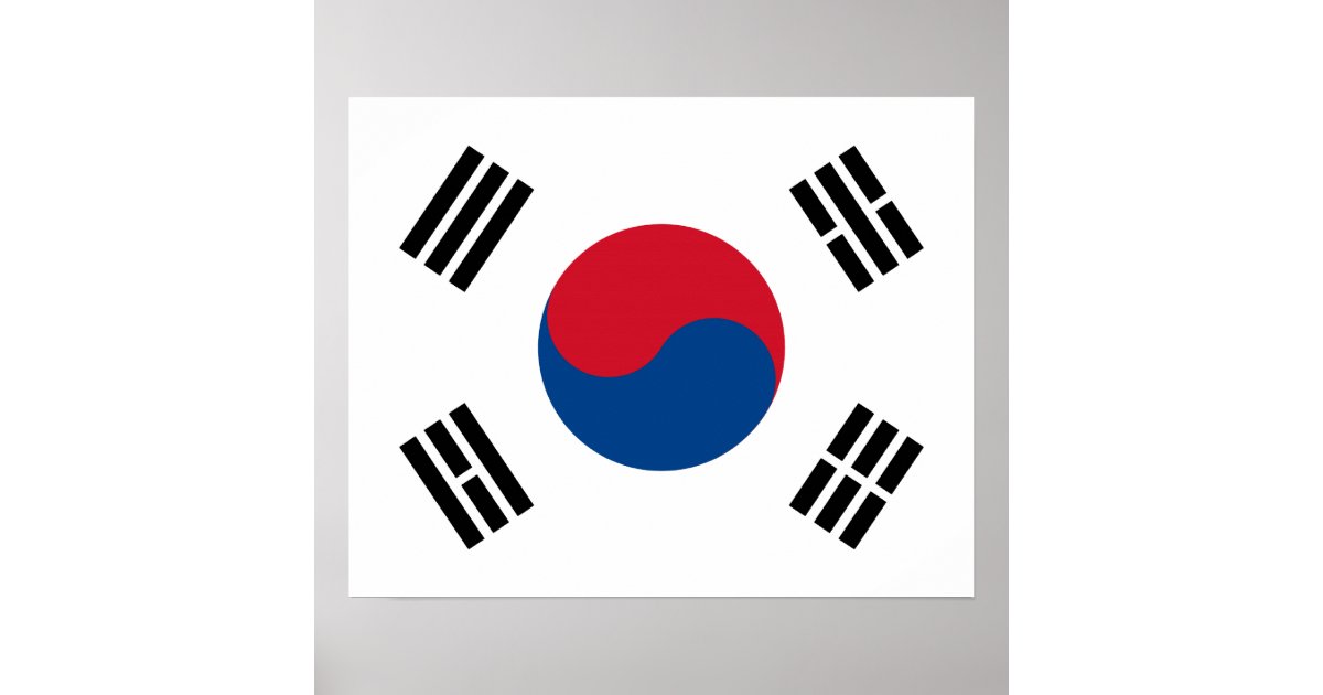 South Korea Flag Poster | Zazzle