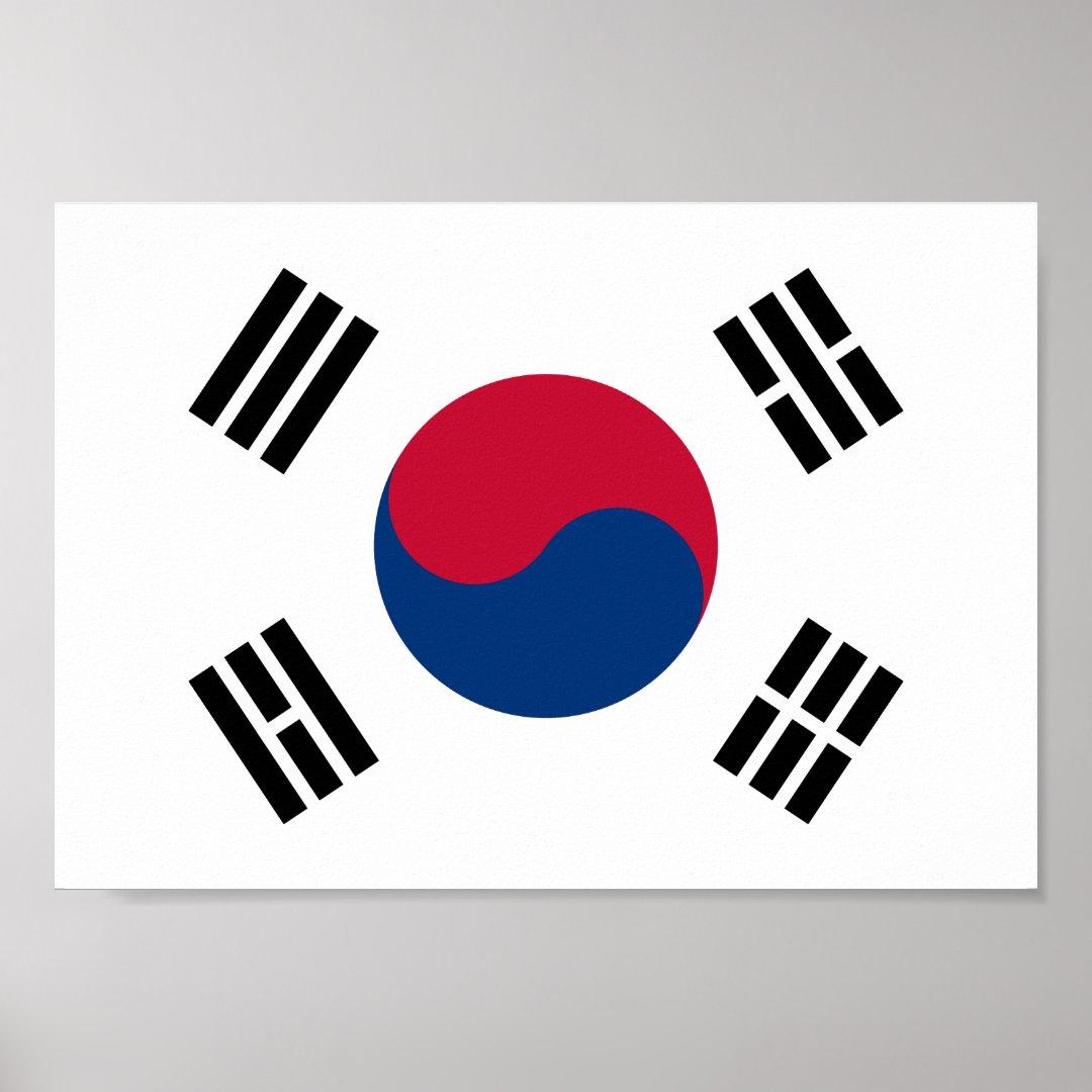 South Korea flag Poster | Zazzle
