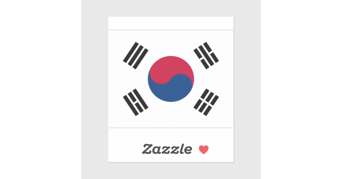 South Korea Flag Sticker | Zazzle