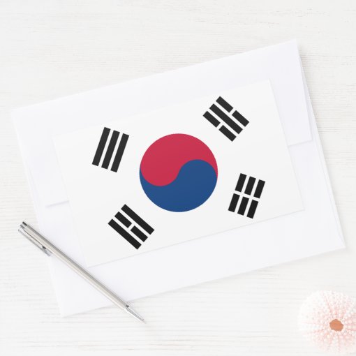 South Korea Flag Sticker | Zazzle