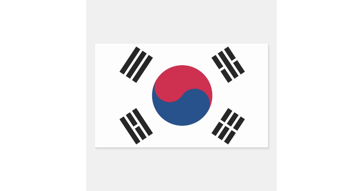South Korea Flag Sticker | Zazzle