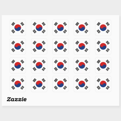 South Korea Flag Sticker | Zazzle