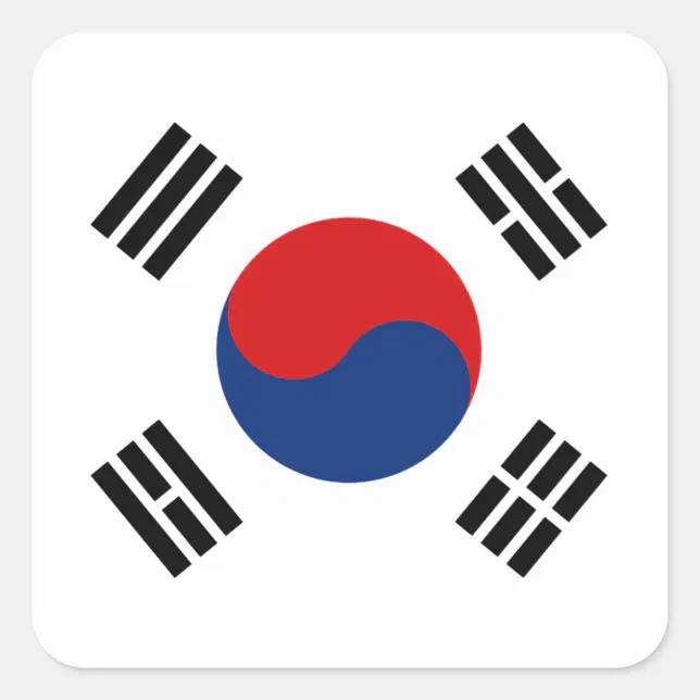 South Korea Flag Sticker | Zazzle