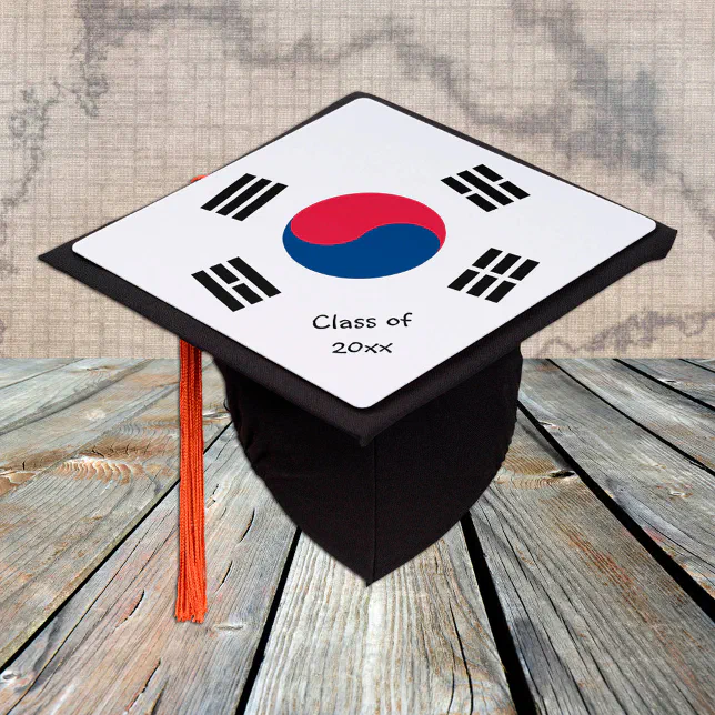 South Korea & Korean Flag - Seoul /University Grad Graduation Cap ...