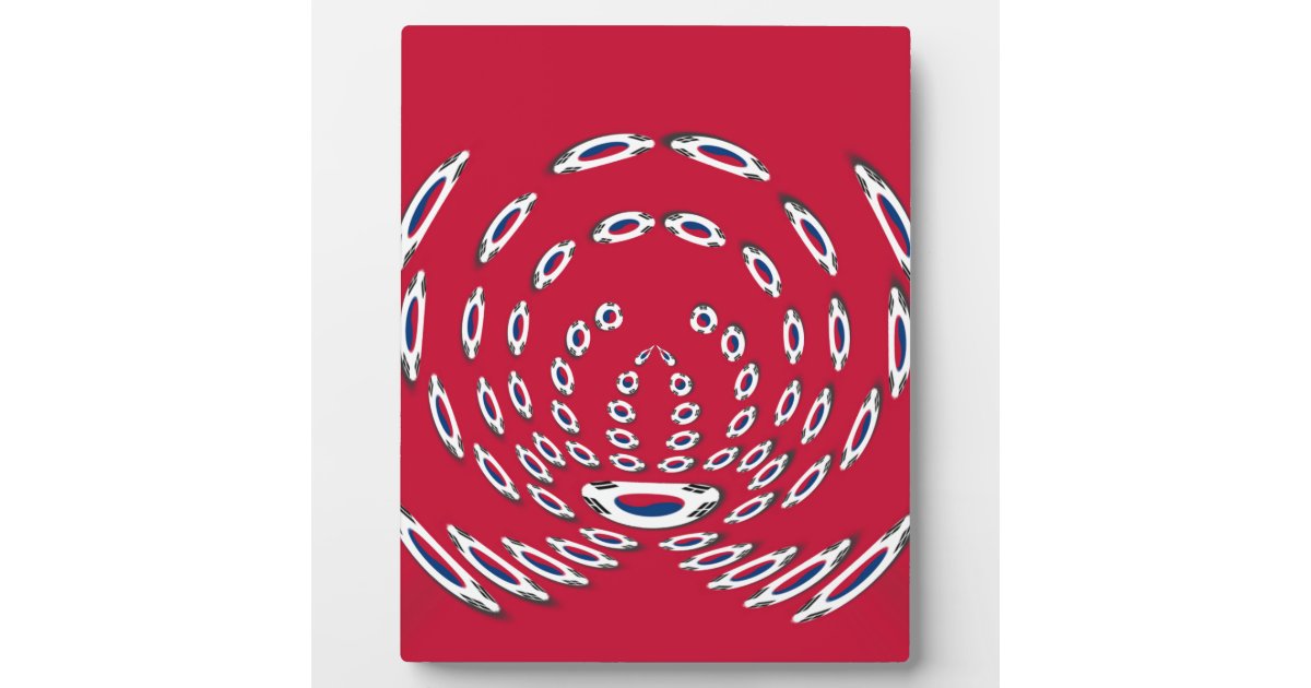 South Korea Polka Dot flag Plaque | Zazzle