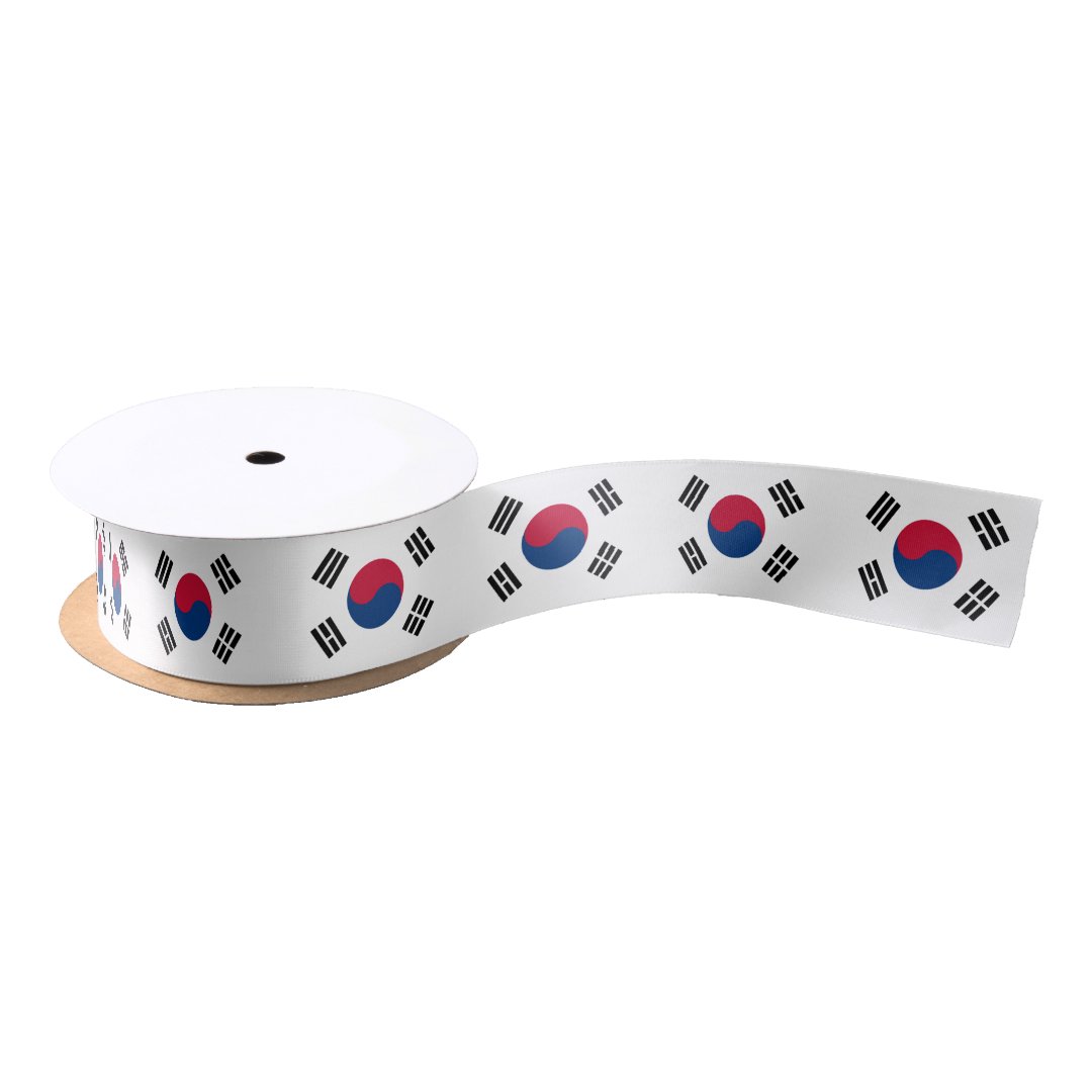South Korean flag ribbon | Zazzle