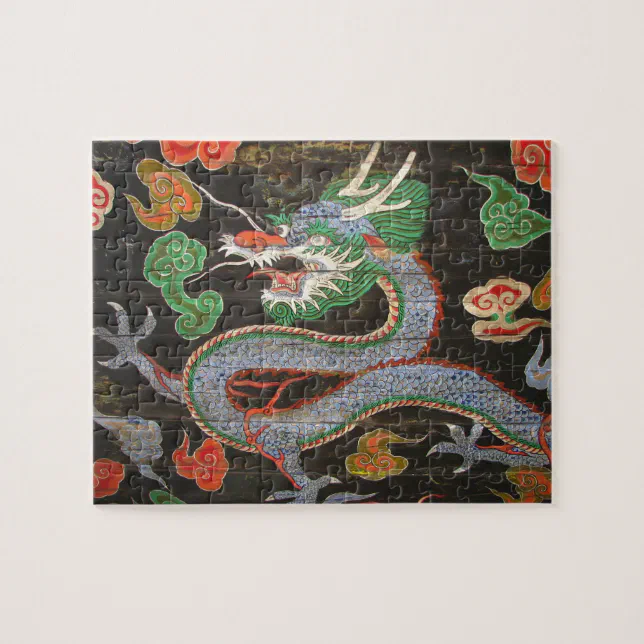 South Korean Seoul Namdaemun Asian Dragon Jigsaw Puzzle | Zazzle