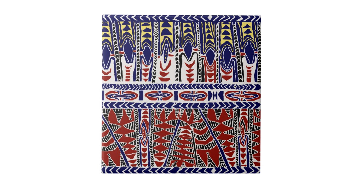 South Seas Samoa Batik Ceramic Tile | Zazzle