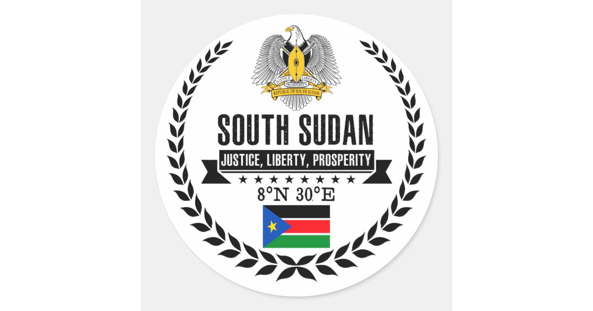 South Sudan Classic Round Sticker | Zazzle