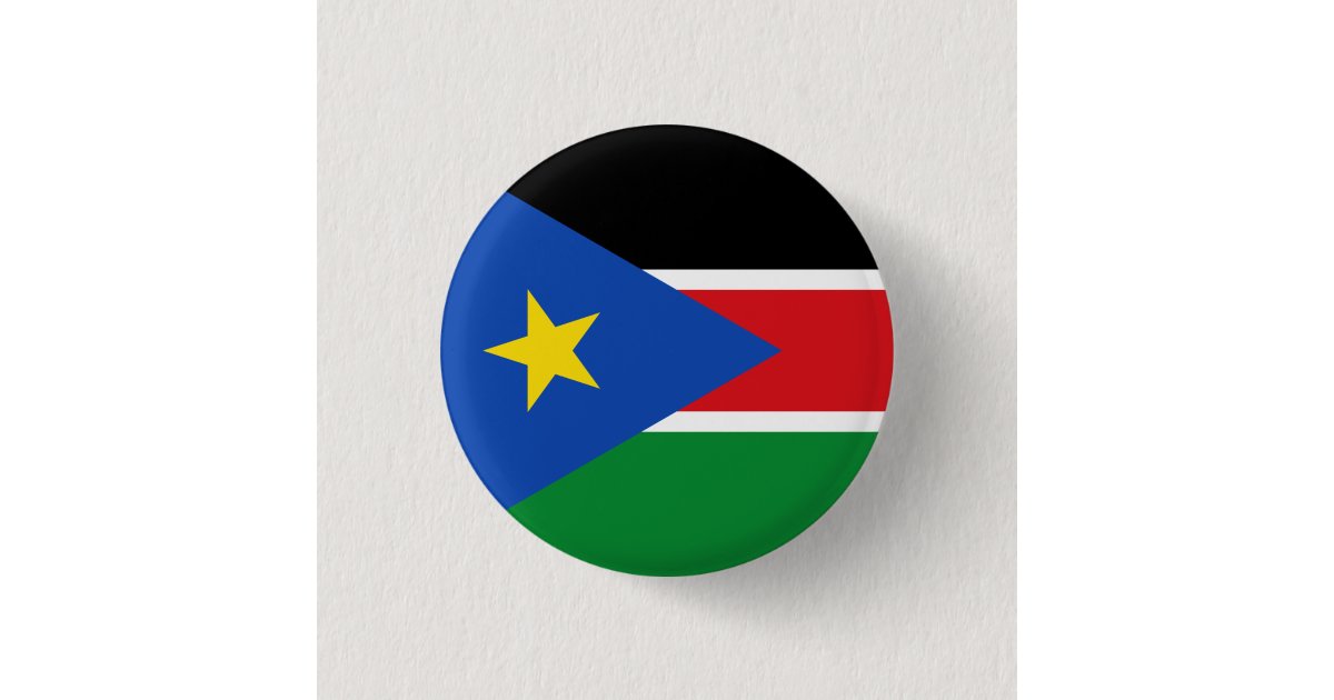 South Sudanese Flag, Flag of South Sudan Button | Zazzle