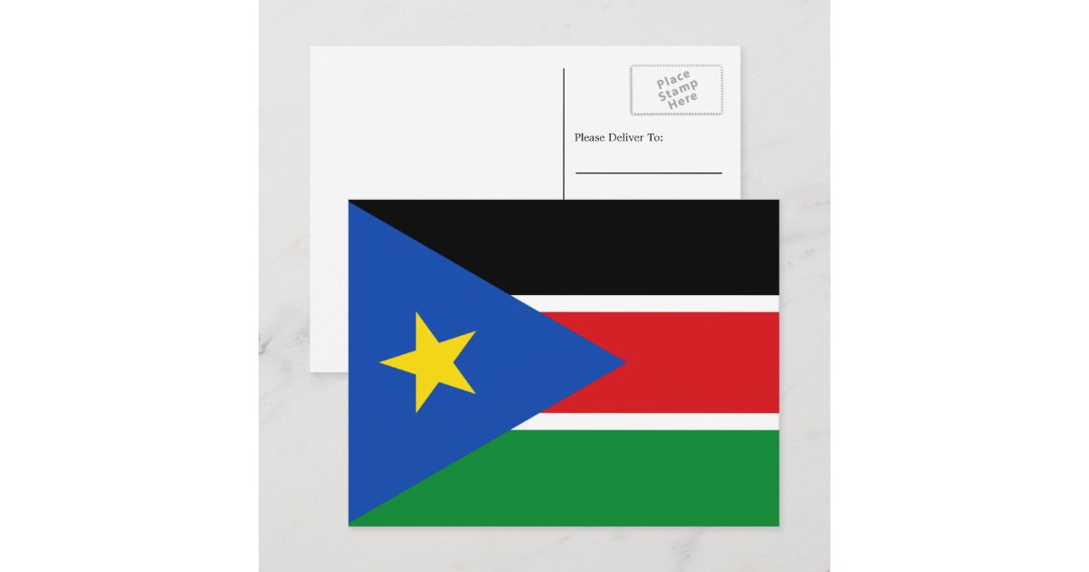 South Sudanese Flag, Flag of South Sudan Postcard | Zazzle