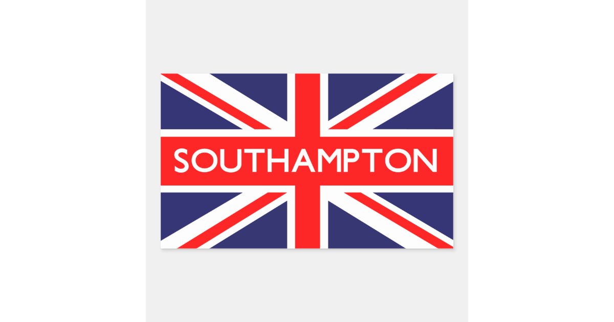 Southampton : British Flag Rectangular Sticker | Zazzle