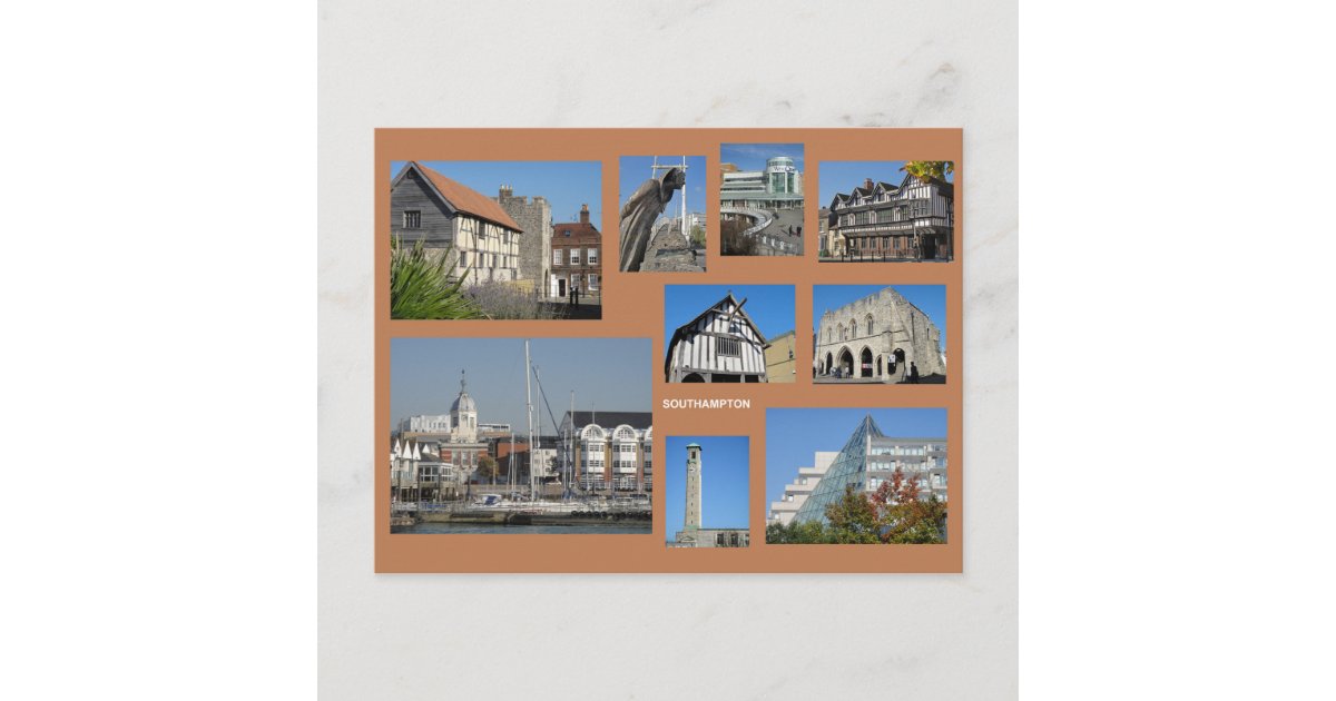 Southampton multi-image postcard | Zazzle