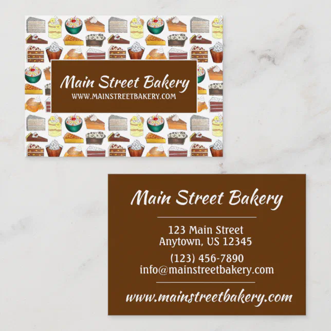 Southern Bakery Food Desserts USA American South Business Card | Zazzle