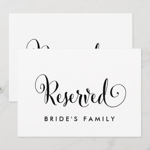 Southern Belle Calligraphy Reserved Sign | Zazzle