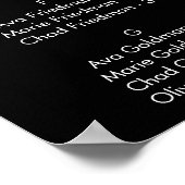 Southern Calligraphy Black Alphabetical Seating Poster | Zazzle