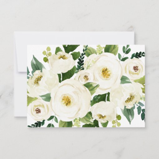 Southern Calligraphy Floral Menu Choice RSVP Card | Zazzle