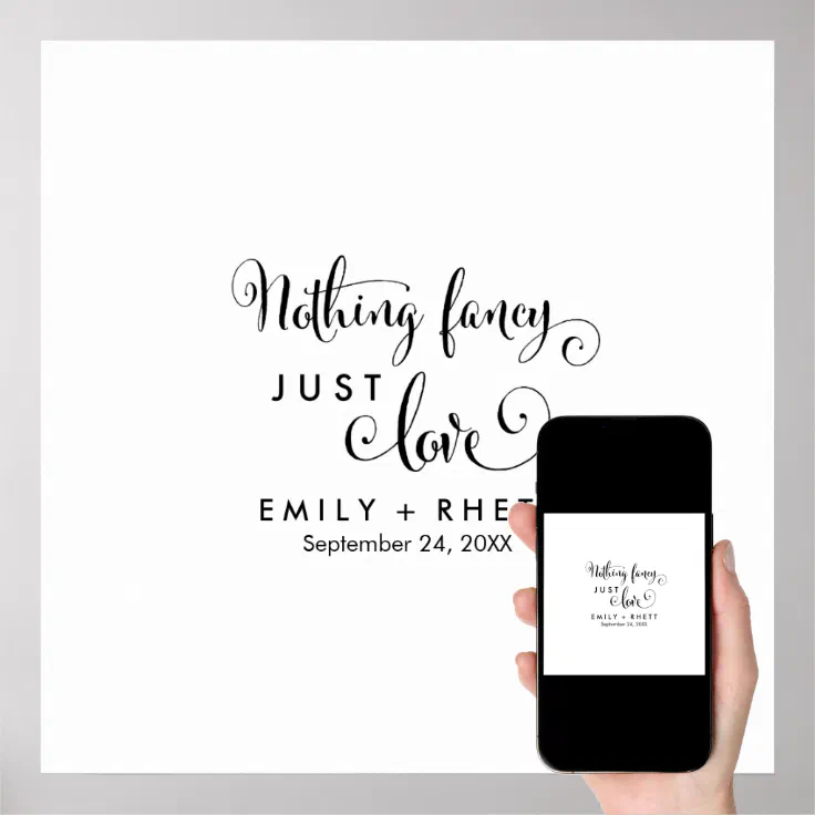 Southern Calligraphy Wedding Guest Signing Poster | Zazzle